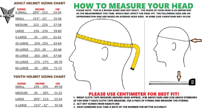 Helmet Size Chart India – How to Choose the Right Helmet Size (With ...